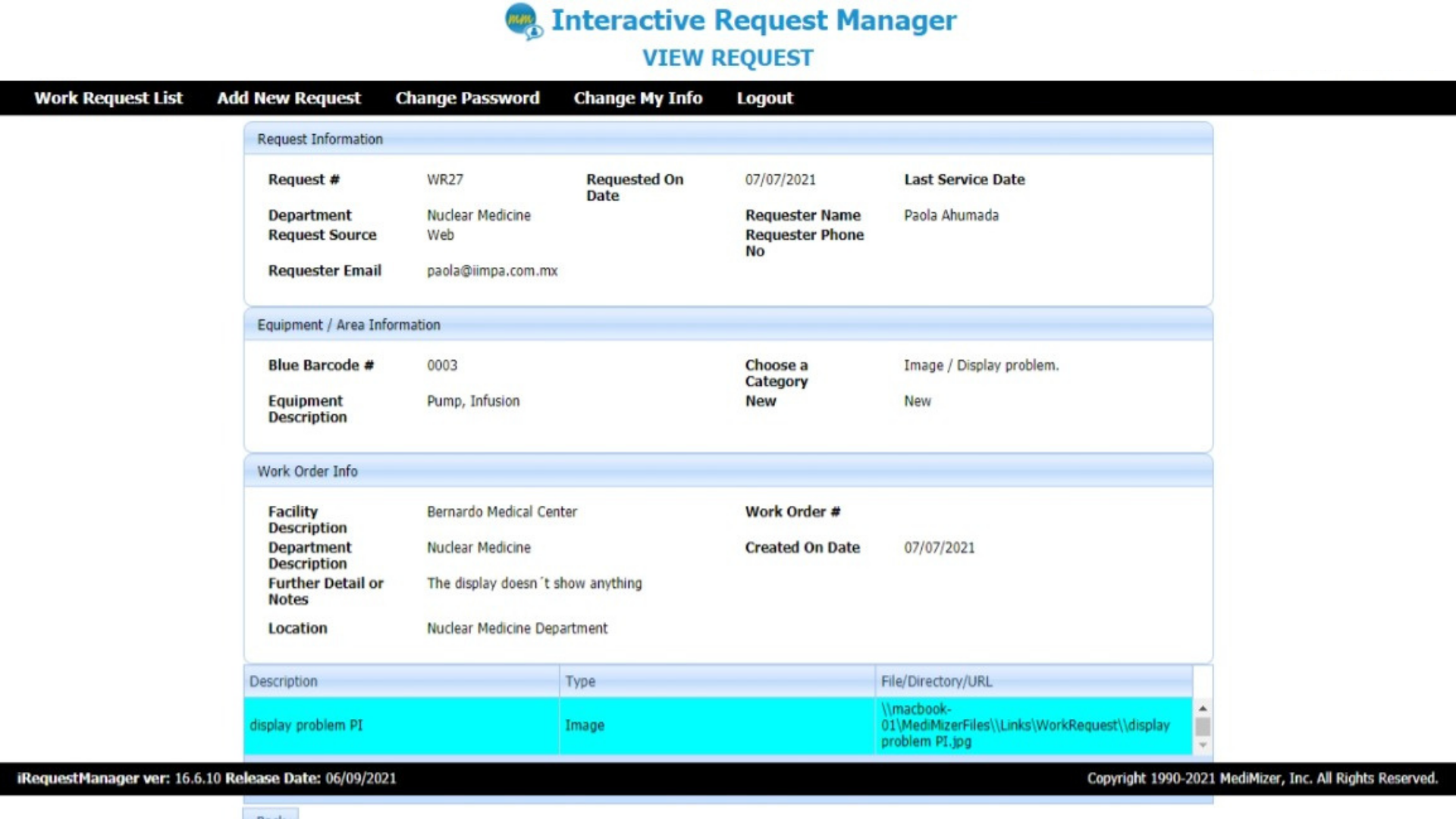 iRequestManager - MediMizer.com